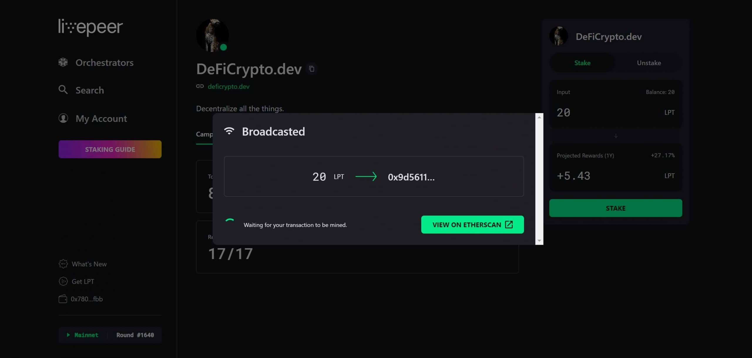 Livepeer Staking Guide - How to Stake LPT - DeFiCrypto.dev Livepeer Staking Guide - How to Stake LPT - DeFiCrypto.dev